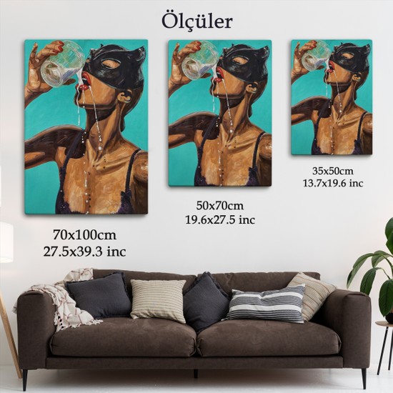 Doğal Tercih Süt Içen Kadın Dekoratif Duvar Tablosu 6232 Fiyatı