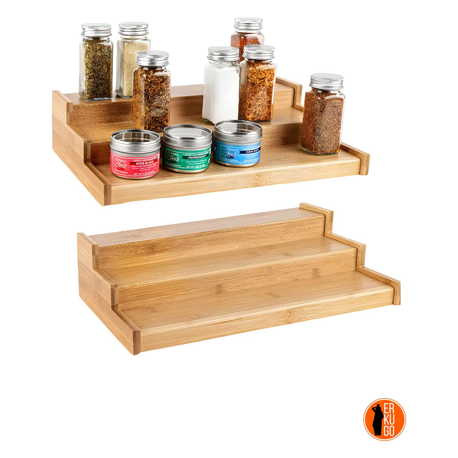 Erkugo 3 Katlı Bambu Stand Organizer, Baharatlık Düzenleyici Fiyatı