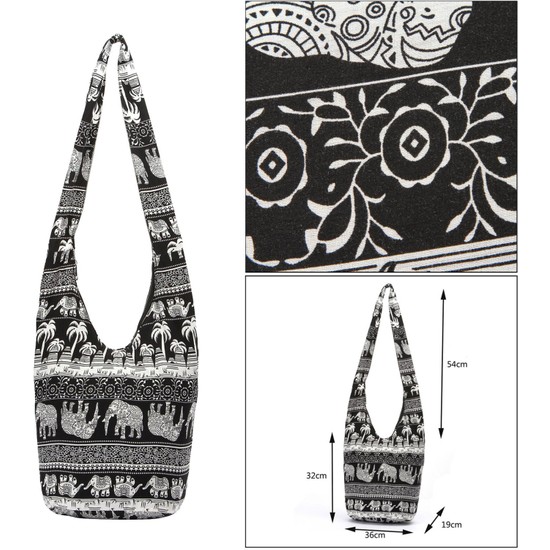 Divine Thai Hobo Çapraz Askı Omuz Çantası Fermuarlı (Yurt Fiyatı