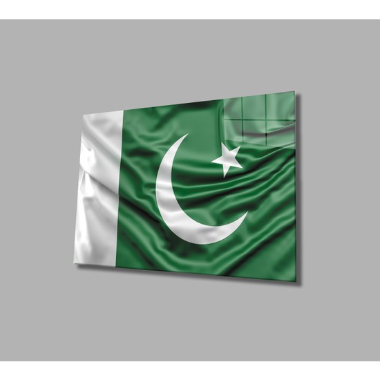 Rocco Shop Pakistan Bayrağı Cam Tablo Pakistan Flag Fiyatı