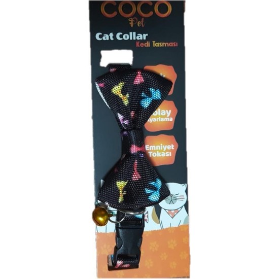 Coco Pet Cocopet Papyon Siyah Kurdale Desenli Ayarlanabilir Fiyatı