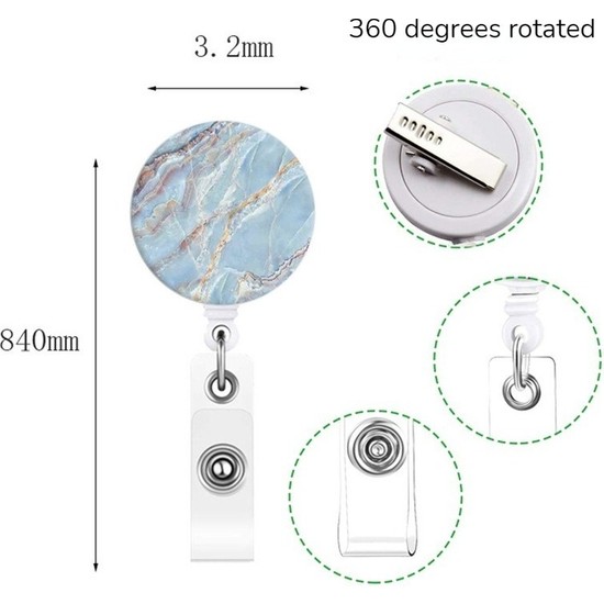 Luoxinguo Tip A Geri Çekilebilir Ebru Rozeti Makara Hemşire Fiyatı
