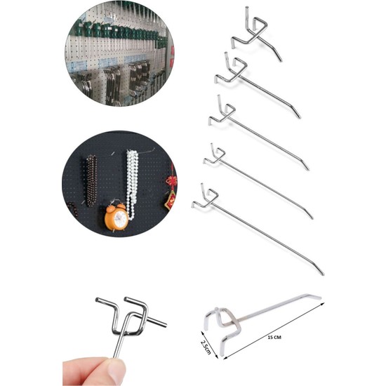 Manken İstanbul 20 cm Delikli Pano Kancası Delikli Pano Raf Fiyatı