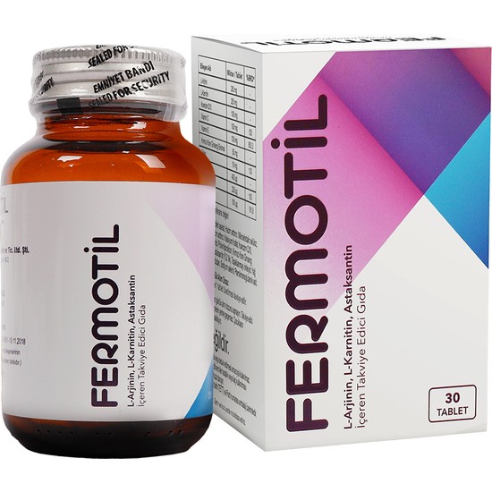 Tenax Pharma Fermotil 30 Tablet (Astaksantin, L-Karnitin, Koenzim Q10 ...