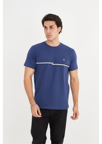 Rey Polo Bisiklet Yaka Çizgi Detaylı Basic Tişört Fiyatı