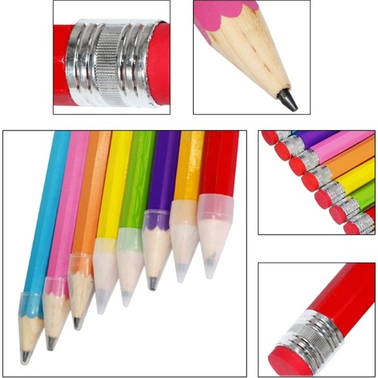 Sarı Büyük Dev Kalemler Ahşap Jumbo Kalemler Sevimli-Dıy Fiyatı