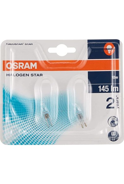 Osram Halostar 10 W Kapsül Halojen G4 Duy 2 li Paket