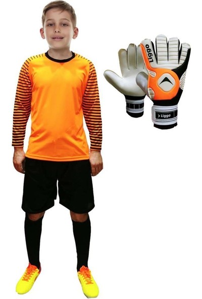 Liggo Çocuk Kaleci Eldiveni Çocuk Kaleci Forma Takımı Seti Liggo Çocuk Kaleci Eldiveni Çocuk Kaleci Forma Takımı Seti