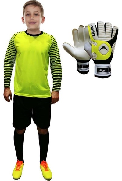 Liggo Çocuk Kaleci Eldiveni Çocuk Kaleci Forma Takımı Seti Liggo Çocuk Kaleci Eldiveni Çocuk Kaleci Forma Takımı Seti