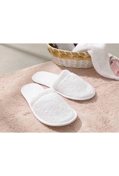 English Home Simple Pamuklu Bayan Banyo Terliği 36-40 Beyaz English Home Simple Pamuklu Bayan Banyo Terliği 36-40 Beyaz