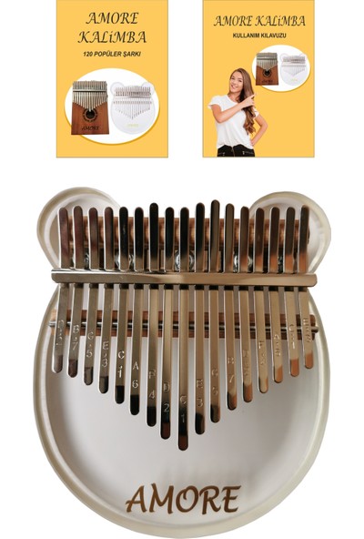 Amore Şeffaf 17 Tuşlu Pro Kalimba Parmak Piyano + 120 Kalimba Şarkı Nota Kitapçığı + Türkçe Kullanım Klavuzu Komple Set Amore Şeffaf 17 Tuşlu Pro Kalimba Parmak Piyano + 120 Kalimba Şarkı Nota Kitapçığı + Türkçe Kullanım Klavuzu Komple Set