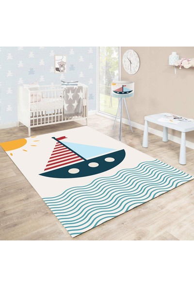 Bebişim Halı Bebişim Denizci BH2324 80 x 150 Çocuk Odası Halısı