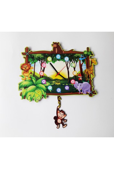 Arya Ahşap Sarkaçlı Çocuk Odası Duvar Saati Arya Ahşap Sarkaçlı Çocuk Odası Duvar Saati