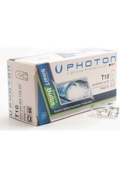Photon T10 24 V W5W Dipsiz 10 Adet PH6715 Photon T10 24 V W5W Dipsiz 10 Adet PH6715