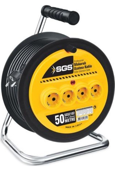 Sgs Makaralı Elektrik Uzatma Kablo 3 x 2,5 50 mt