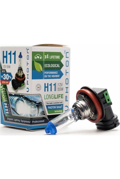 Photon H11 12 V 55 W Pr Ll 30 Fazla Işık 1 Adet PH5511 Ll