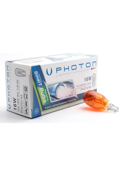 Photon W16W 12 V Amber Dipsiz Ampul 10 Adet PH5724 A Photon W16W 12 V Amber Dipsiz Ampul 10 Adet PH5724 A