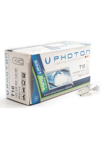 Photon T10 12 V W5W Dipsiz 10 Adet PH5715 Photon T10 12 V W5W Dipsiz 10 Adet PH5715