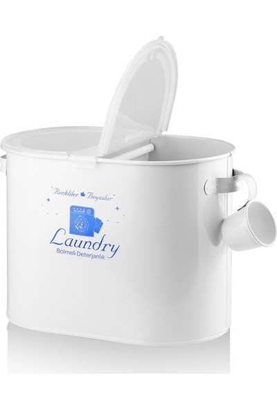 Hamidiye Ambalaj Kapaklı Bölmeli Metal Deterjanlık