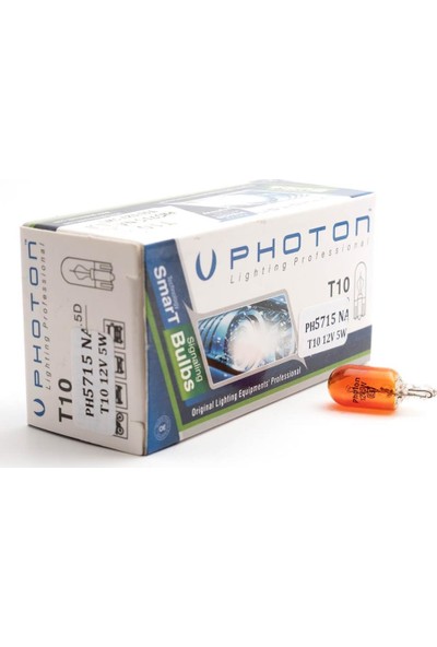 Photon T10 12 V W5W Dipsiz A Standart 10 Adet PH5715 A Photon T10 12 V W5W Dipsiz A Standart 10 Adet PH5715 A