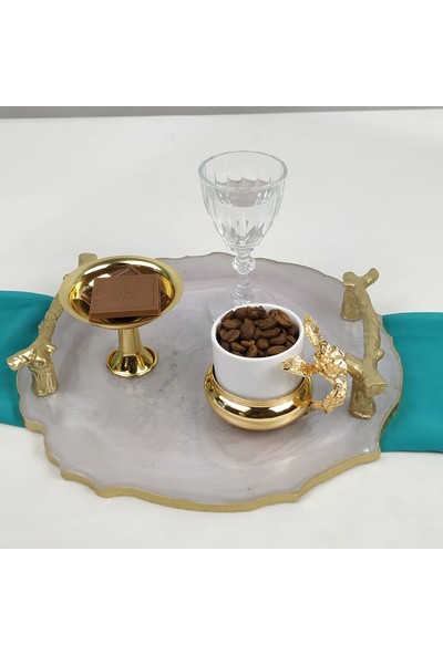 Bir Davet Bir Şeker Tek Sunumluk Kahve Seti