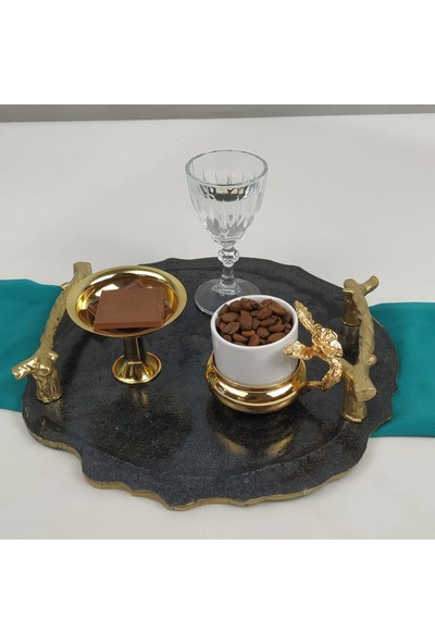 Bir Davet Bir Şeker Tek Sunumluk Kahve Seti