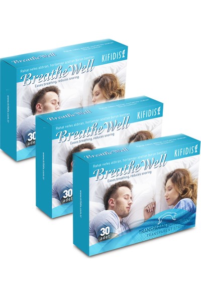 Kifidis Burun Bandı Şeffaf Transparan 30'lu x 3