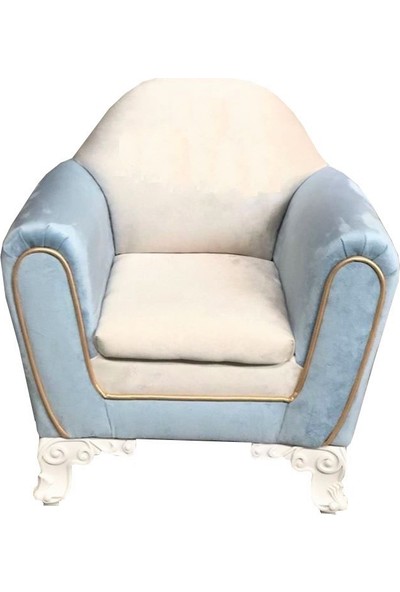 Mihenk Çocuk Koltuğu Bebek Mavisi - Krem Koltuk