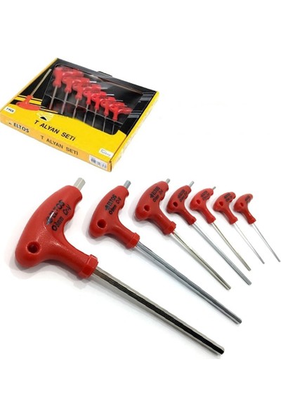 Fitfiyat T Tipi Paslanmaz 7 Parça Alyan Seti Anahtar Seti Takımı Allen Set Fitfiyat T Tipi Paslanmaz 7 Parça Alyan Seti Anahtar Seti Takımı Allen Set