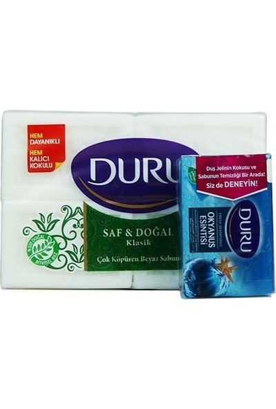 Duru Banyo Sabunu 600 gr Beyaz + Duş Jeli Sabunu