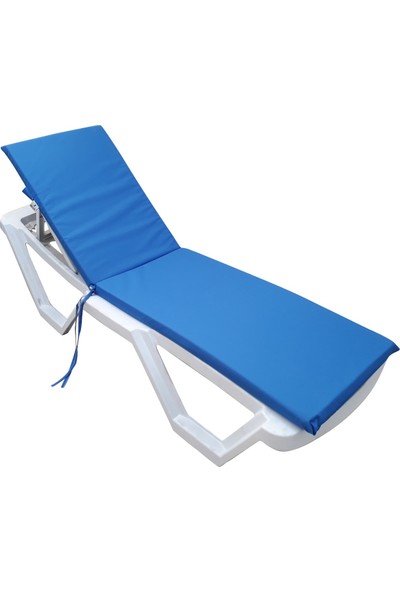 Mirzade Şezlong Minderi Lüks Su Geçirmez Kumaş Fermuarlı-Saks Mavi