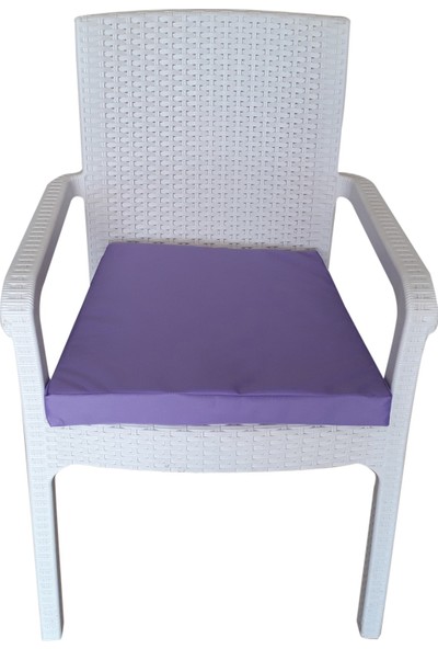 Mirzade Rattan Koltuk Minderi Su Geçirmez Kumaş 5 cm Gri Sünger-Mor
