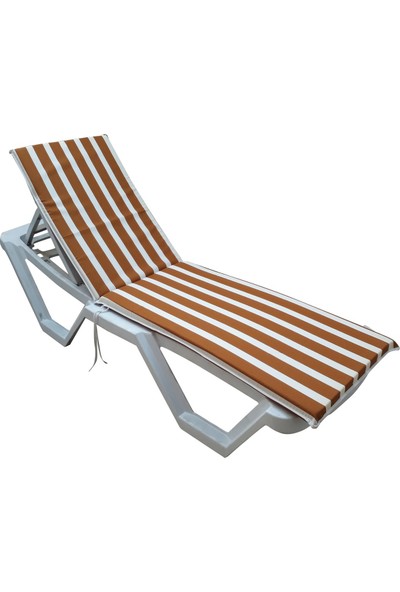 Mirzade Şezlong Minderi Median Pam./pol. Kumaş Fermuarlı-Kahve/beyaz