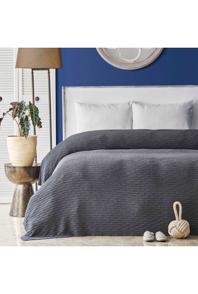 Nautica Home Eva Triko Füme Battaniye Nautica Home Eva Triko Füme Battaniye