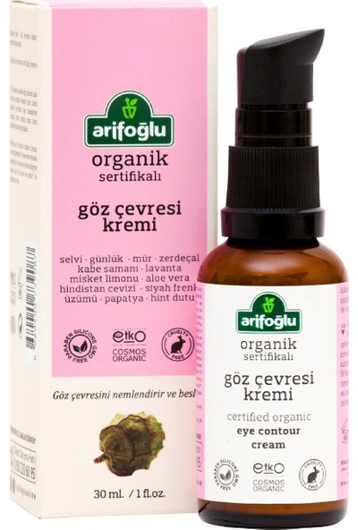 Arifoğlu Organik Göz Çevresi Kremi 30ML