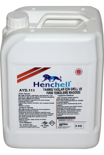 Henchell Yanmış Yağlar Için Grıll ve Fırın Temizleme Maddesi 5kg Henchell Yanmış Yağlar Için Grıll ve Fırın Temizleme Maddesi 5kg