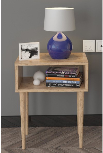 Pratico Likya Komodin Ahşap Ayak Atlantik Çam