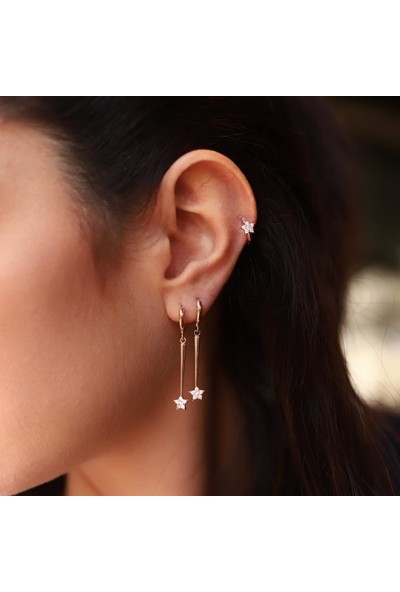 By Golden House Peri Yıldızı Kombin Küpe By Golden House Peri Yıldızı Kombin Küpe