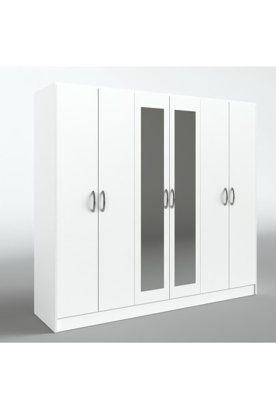 Kenzlife gardırop 6 kapaklı kapılı anemon 180x80x42 byz aynalı gardolap dolap Kenzlife gardırop 6 kapaklı kapılı anemon 180x80x42 byz aynalı gardolap dolap