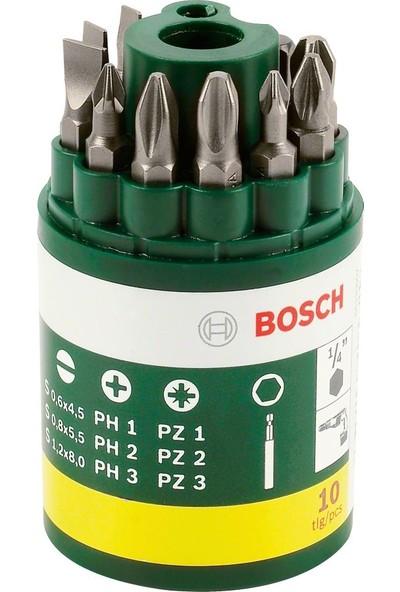 Bosch - 10 Parça Vidalama Ucu Seti (Ph+Pz+S) Bosch - 10 Parça Vidalama Ucu Seti (Ph+Pz+S)