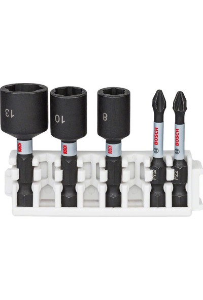 Bosch - Impact Control Serisi 5'li Lokma ve Uç Seti 8/10/13 mm Ph2/pz2 *50MM Bosch - Impact Control Serisi 5'li Lokma ve Uç Seti 8/10/13 mm Ph2/pz2 *50MM