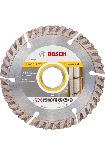 Bosch - Standard Seri Genel Yapı Malzemeleri Için Elmas Kesme Diski 115 mm Bosch - Standard Seri Genel Yapı Malzemeleri Için Elmas Kesme Diski 115 mm