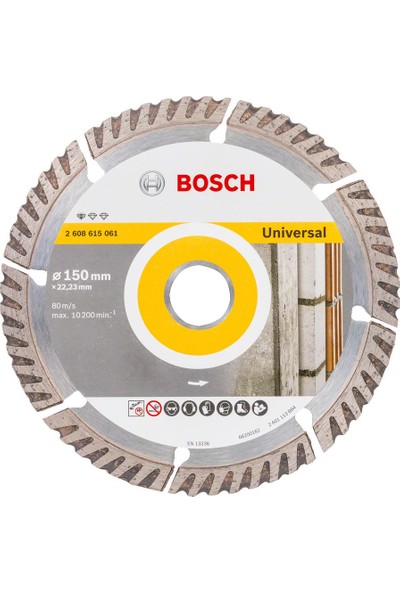 Bosch - Standard Seri Genel Yapı Malzemeleri Için Elmas Kesme Diski 150 mm Bosch - Standard Seri Genel Yapı Malzemeleri Için Elmas Kesme Diski 150 mm