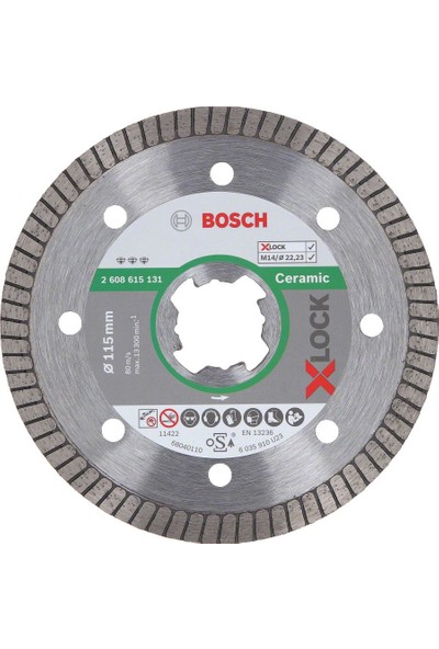 Bosch - X-Lock - Best Serisi Seramik Için, Extra Temiz Kesim Turbo Segman Elmas Kesme Diski 115 mm Bosch - X-Lock - Best Serisi Seramik Için, Extra Temiz Kesim Turbo Segman Elmas Kesme Diski 115 mm