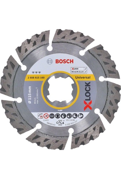 Bosch - X-Lock - Best Serisi Genel Yapı Malzemeleri ve Metal Için Elmas Kesme Diski 115 mm Bosch - X-Lock - Best Serisi Genel Yapı Malzemeleri ve Metal Için Elmas Kesme Diski 115 mm