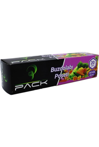 Pack Buzdolabı Poşeti Büyük Boy 20'li Pack Buzdolabı Poşeti Büyük Boy 20'li