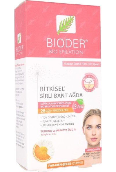 Bioder Epiten Hassas Tüm Cilt Tipleri İçin Yüz Bant Ağda 20 Adet Bioder Epiten Hassas Tüm Cilt Tipleri İçin Yüz Bant Ağda 20 Adet
