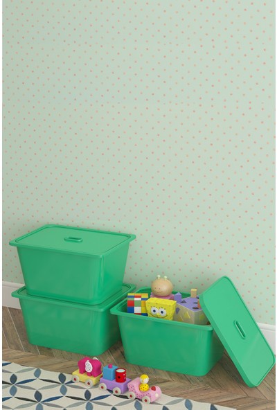 Pratico 3 Adet Yeşil Derin Oyuncak Sepeti 3DS3K Pratico 3 Adet Yeşil Derin Oyuncak Sepeti 3DS3K