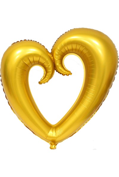 Rps Balon Gold Ortası Boş Kalp Folyo Balon Rps Balon Gold Ortası Boş Kalp Folyo Balon