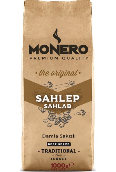 Monero Salep Damla Sakızlı 1000 gr Monero Salep Damla Sakızlı 1000 gr